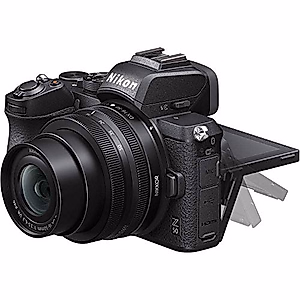 Nikon Z 50 Mirrorless Digital Camera with 16-50mm Lens (1633) + 4K Monitor + FTZ Mount Adapter + Headphones + Pro Mic + 3 x ENEL25 Battery + 2 x 64GB Card + Case + More (International Model) (Renewed)