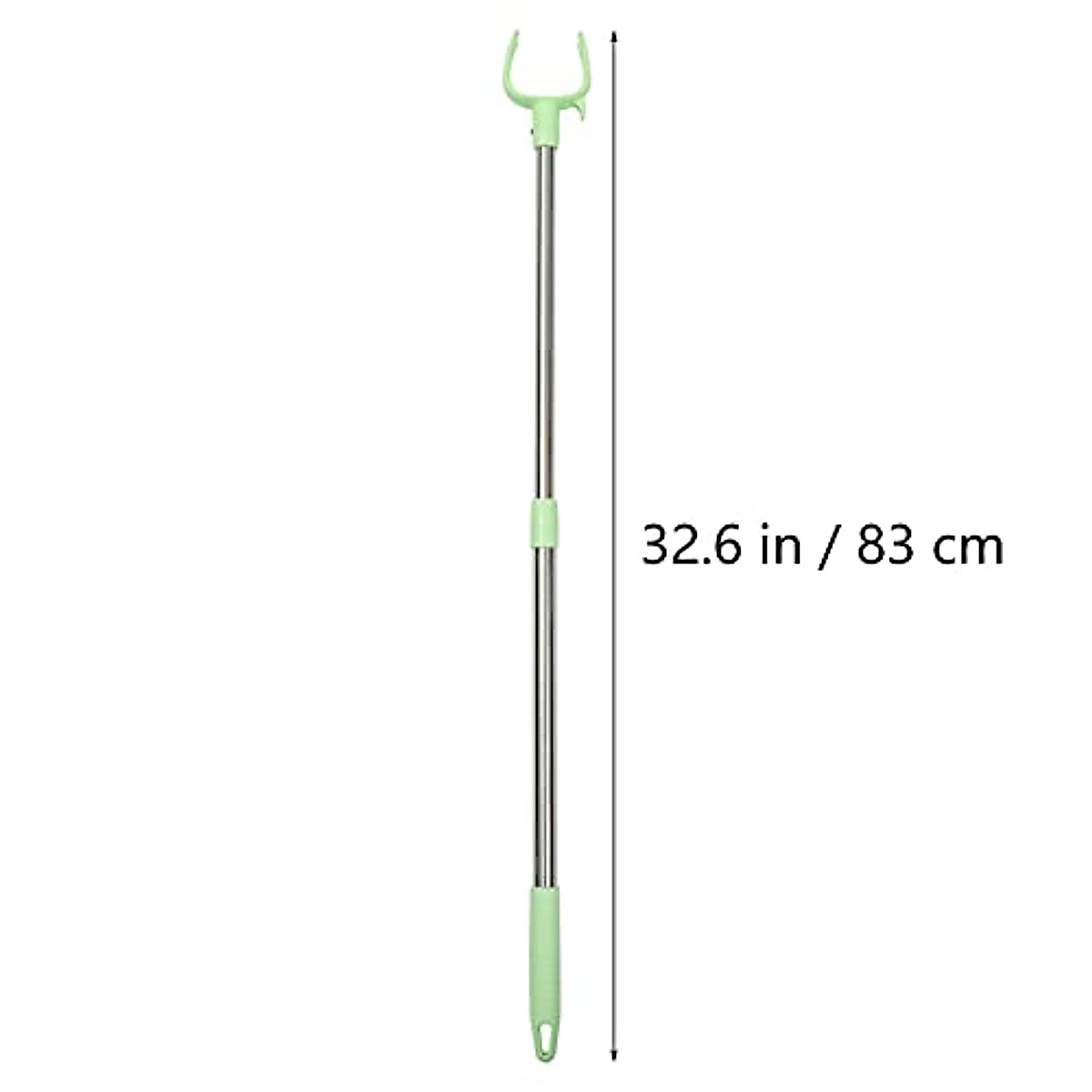 Veemoon 2pcs Closet Pole with Hook Telescoping Long Reach Stick Stainless Steel Clothing Hanger Garment Pole for Closet Shelf Ceiling