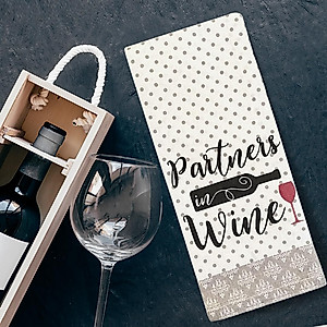 Jolitee 15x25” Wine Lovers Towel – Humorous Wine Sayings, Funny Kitchen Linens, Unique Tea & Hand Towels for Adult Humor, Perfect for Wine Enthusiasts