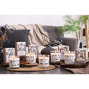 Aronica Pure Candle, Lemon Lavender Scent, 7.05oz / 200g, Cute High End Bathroom Candle with Bamboo Lid, Small Non Toxic Candle for Aromatherapy, Spring Bathroom Decor