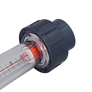Liquid Flow Meter, Plastic Tube Water Flow Meter 160-1600LPH Liquid Flowmeter Tube Cylindrical Panel Type Flow Meter for Measuring Rate of Liquid Medium