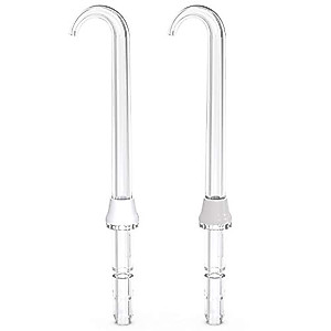 Waterpik Complete Care 9.0 Sonic Electric Toothbrush, White, 11 Piece Set & DT-100E Implant Denture Replacement Tips Water Flosser Tip Replacement, Clear, 2 Count