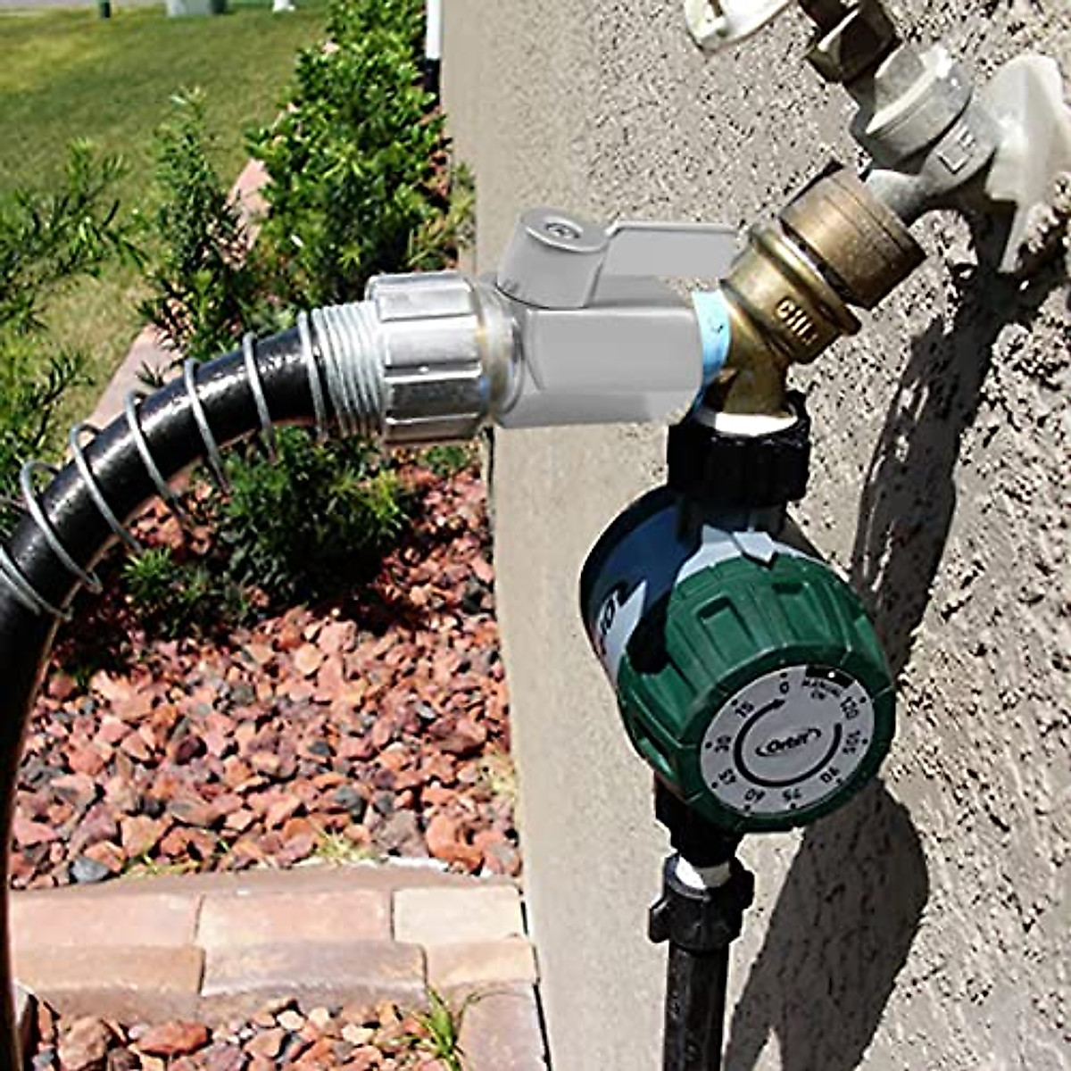 Joywayus Heavy Duty Stainless Steel 304 Garden Hose Shut Off Valve 3/4"GHT Female x Male Thread with Hose Washer