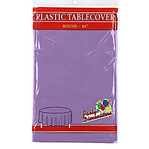 Hydrangea Round Plastic Tablecloth - 4 Pack - Premium Quality Disposable Party Table Covers for Parties and Events - 84” - By Party Dimensions