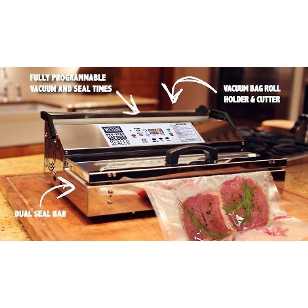 Weston 65-0901-w Pro-3500 Commercial Grade Vacuum Sealer, 15" bar, Stainless Steel