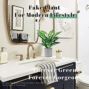 Der Rose 2 Pack Fake Plants Artificial Potted Faux Plants for Office Desk Home Farmhouse Decor