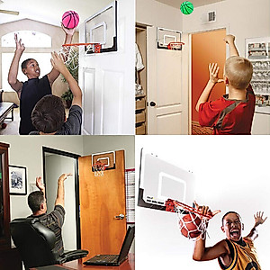 Shindel 6Pcs Mini Basketball, Small Basketball for Toddlers, Kids and Adults Basketball Party Favors Mini Toy Basketball with Pump Suitable for Pool, Indoors, Outdoors