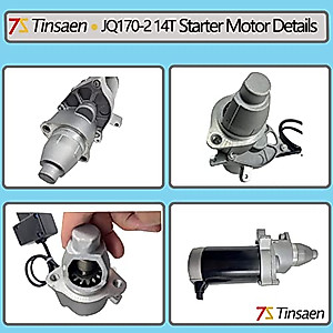 Tinsaen 14 Teeth Electric Starter Motor JQ170-2 Compatible with 291cc Storm Force LCT OHV Gas Engine（2021 and Later）and Husqvarna ST230P，Fit 2013 ariens 30" Deluxe、 LCT 306 cc Ariens AX Snowblower