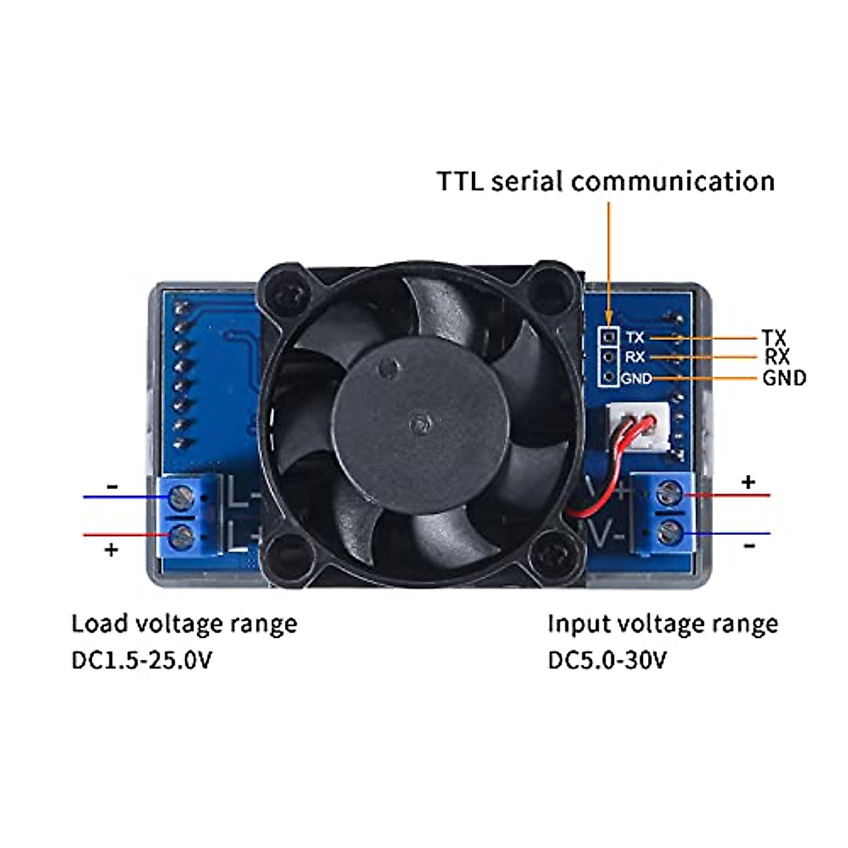 Dorhea 5A 35W Constant Current Electronic Load Tester Adjustable Load Detector, Battery Load Tester LCD DC CC Electronic Capacity Aging Discharge Detector Resistance Board Checker Testing Tool Digital