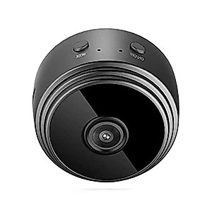 Mini Camera, Wireless WiFi Motion Detects Magnetic Camera, HD 1080P Portable Home Security Cameras Covert Nanny Cam Small Indoor Outdoor White Video Recorder Motion Activated Night Vision (Black)