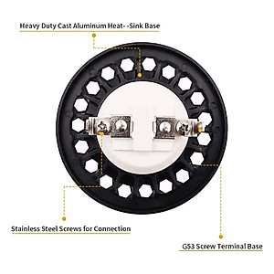 Cheopha PAR36 LED 10W Landscape Bulb Spotlight 2700K Warm White 50W 60W Halogen Equivalent IP67 Waterproof Low Voltage for Garden Outdoor Landscape Lighting RV Off-Road Vehicles Tractors 12V AC/DC