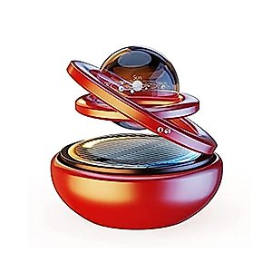 Car Air Freshener Solar Energy, Solar Powered, [Long Lasting Fragrant] ,Solar Energy Powered [Relieve Stress Keep ALert] Air Purifier for Car 【Gift Choice】for Family Vehicle Vacation,red