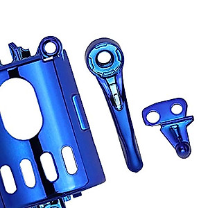 yotijar DIY Modified Hair Clipper Parts, 3pcs/Set Motor Cover Case Shell Adjustor Bar & Switch Kit for Wahl 8591/8148/8504 Cordless Hair Clippers - Blue