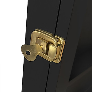 Americanflat 24x31 Baseball Card Display Case Lockable - Holds Up to 35 Collectible Cards - All-Star Collection - Wall Mount Trading Card Display Frame with Polished Plexiglass - Black Finish