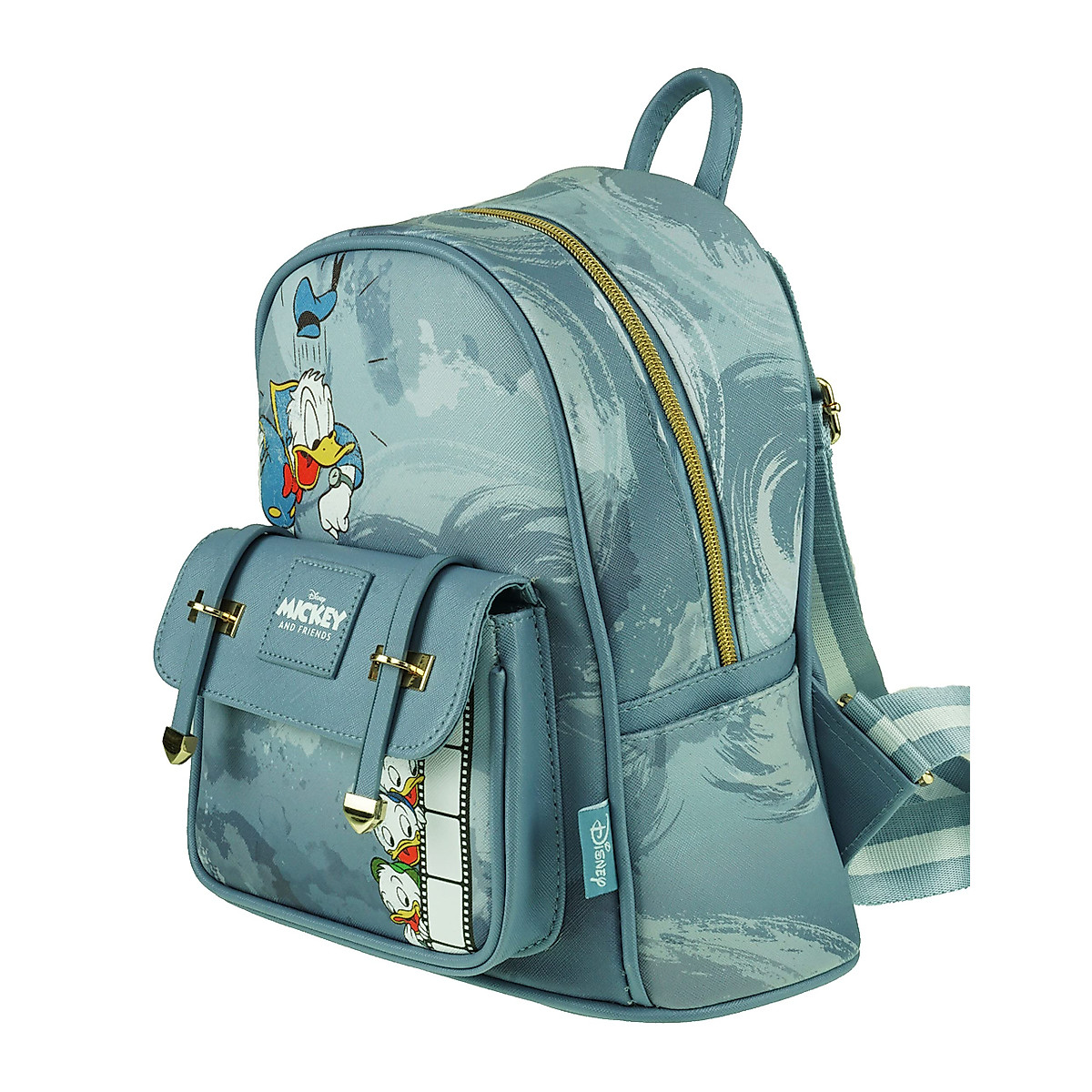 KBNL Donald Duck 11inch Vegan Leather Mini Backpack - A21830,Multicoloured,Medium