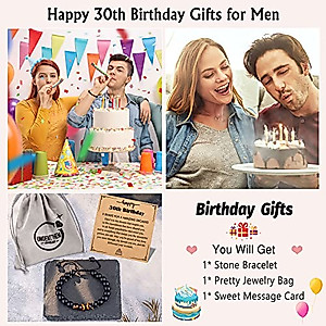 UNGENT THEM 30th Birthday Gifts for Him, Birthday Best Gifts for Turning 30 Year Old Man, Happy 30th Birthday Bracelet for 30 Year Old Men Birthday Gift Ideas