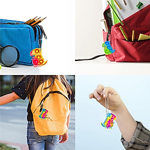 Dinosaur Toys Pop Fidget Toys Its Birthday Party Favors for Kids Toys 20 PCS Mini Pop Keychain It Sensory Fidget Toy Packs Goodie Bag Stuffers Fidgets for Classroom Prizes Christmas Stocking Stuffers