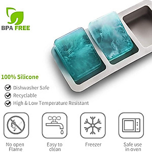 SJ Soap Making Molds Kit, Non-Stick Silicone Molds 3pcs Round Rectangle Oval Soap Mold