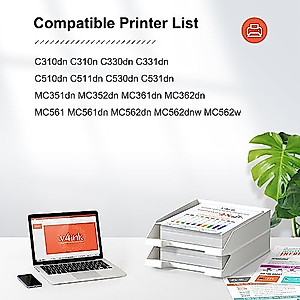 V4INK Compatible Toner Cartridge Replacement for Oki Type C17 C330 (KCMY,4-Pack),for use in OKI C310dn C330dn C510dn C530dn MC362w MC562w Series Printers