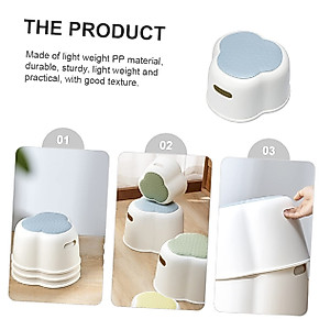 VILLFUL Non-Slip Stool Anti- Footstool Bathroom Footstool Office Footrest Stool Small Stool Stool Under Desk Footrest Stool for Kids Stackable Stool Step Stool Aldult Pp Child