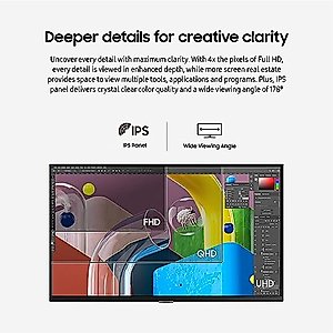 SAMSUNG 32-Inch ViewFinity S80PB Series UHD Monitor, DCI-P3 98%, VESA DisplayHDR 600, IPS Panel, Matte Display, USB-C, PIP/PBP, Intelligent Eye Care, LS32B806PXNXGO, 2023,Black