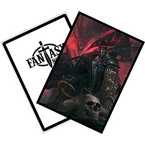 Fantasy North - Er'Gon Skol - Dragon Knight (Kaverax) - 100 Smooth Matte TCG Trading Card Sleeves - Fits Magic MTG Commander Pokemon and Other Card Games - Playing Card Sleeves