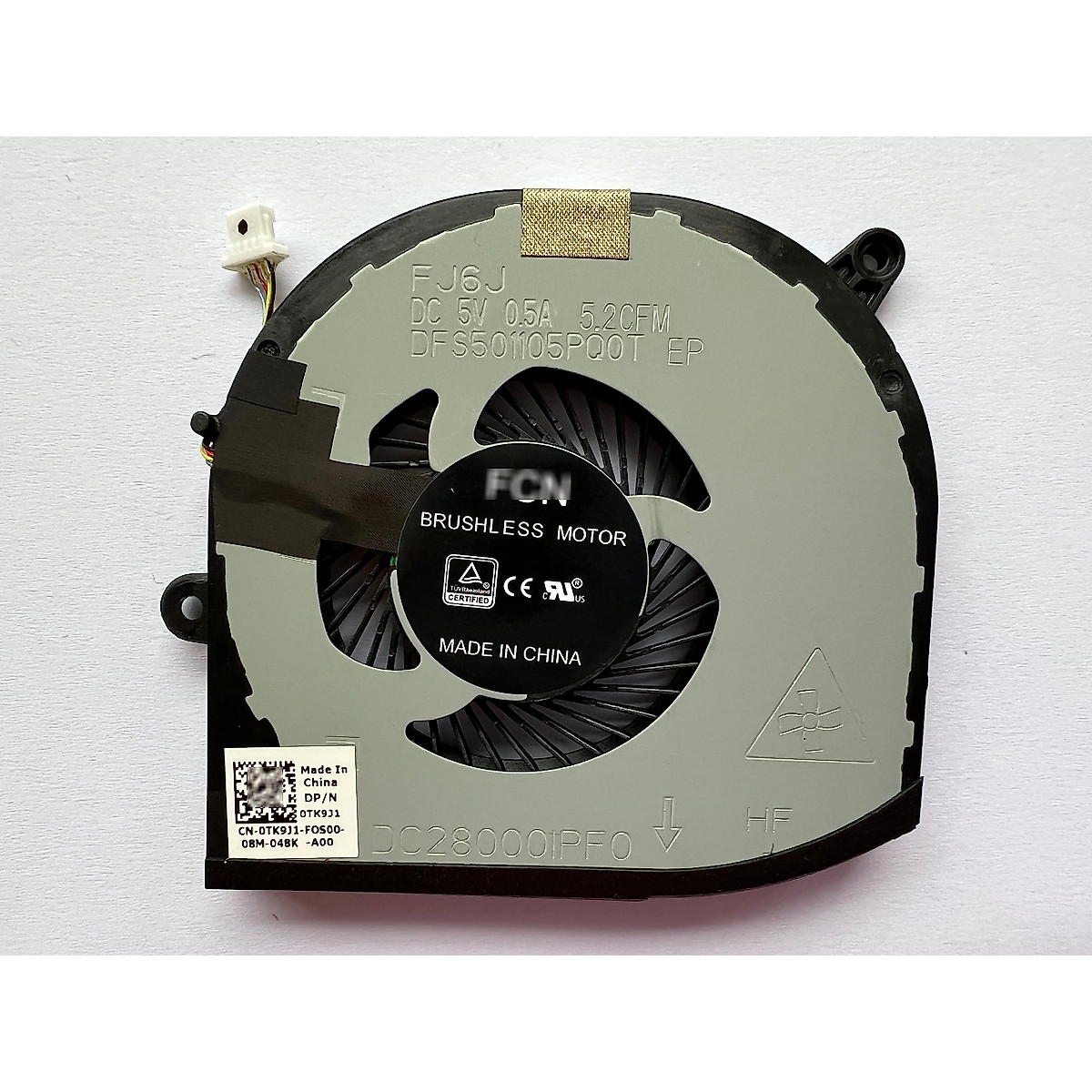 HK-PART Fan Replacement for Dell XPS 15-9570 CPU Gpu Cooling Fan Set TK9J1 08YY9