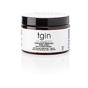 tgin Miracle RepaiRx Curl Food Daily Moisturizer for Curly, Coily and Wavy Hair, Moisturizing Curl Cream for Dry, Damaged Hair, 12 oz