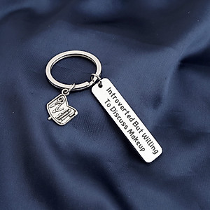 Zuo Bao Makeup Keychain Cosmetology Graduation Gift Makeup Keychain Makeup Themed Charm Gift (Makeup)