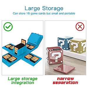 UFOPETIE Game Case and Storage Box for Switch Game Cards Zleda Games,Up to 16 Cards,for Nintendo Switch Game Card Case Cube
