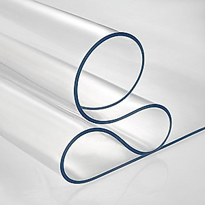 Thickest Chair Mat for Hardwood Floor - 1/8" Thick 47" X 35" Crystal Clear Chair Mat for Hard Floor, Can't be Used on Carpet Floor