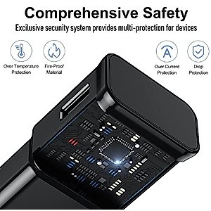Samsung Charger Fast Charging with USB Type C Cable for Samsung Galaxy S9/S9 Plus/S8/S8 Plus/S10/S10e/S10 Plus/Note 8/Note 9/Note 10/Note 20/A13/A03s/A20/A30/A31/A32/A50/A51/A52/A53/S20/S21/S22 Ultra