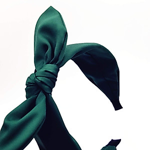 hodooly 1Pcs Knotted Headbands for Women,Turban Headband Wide Headbands Bowknot Hair Band for Women (Green)