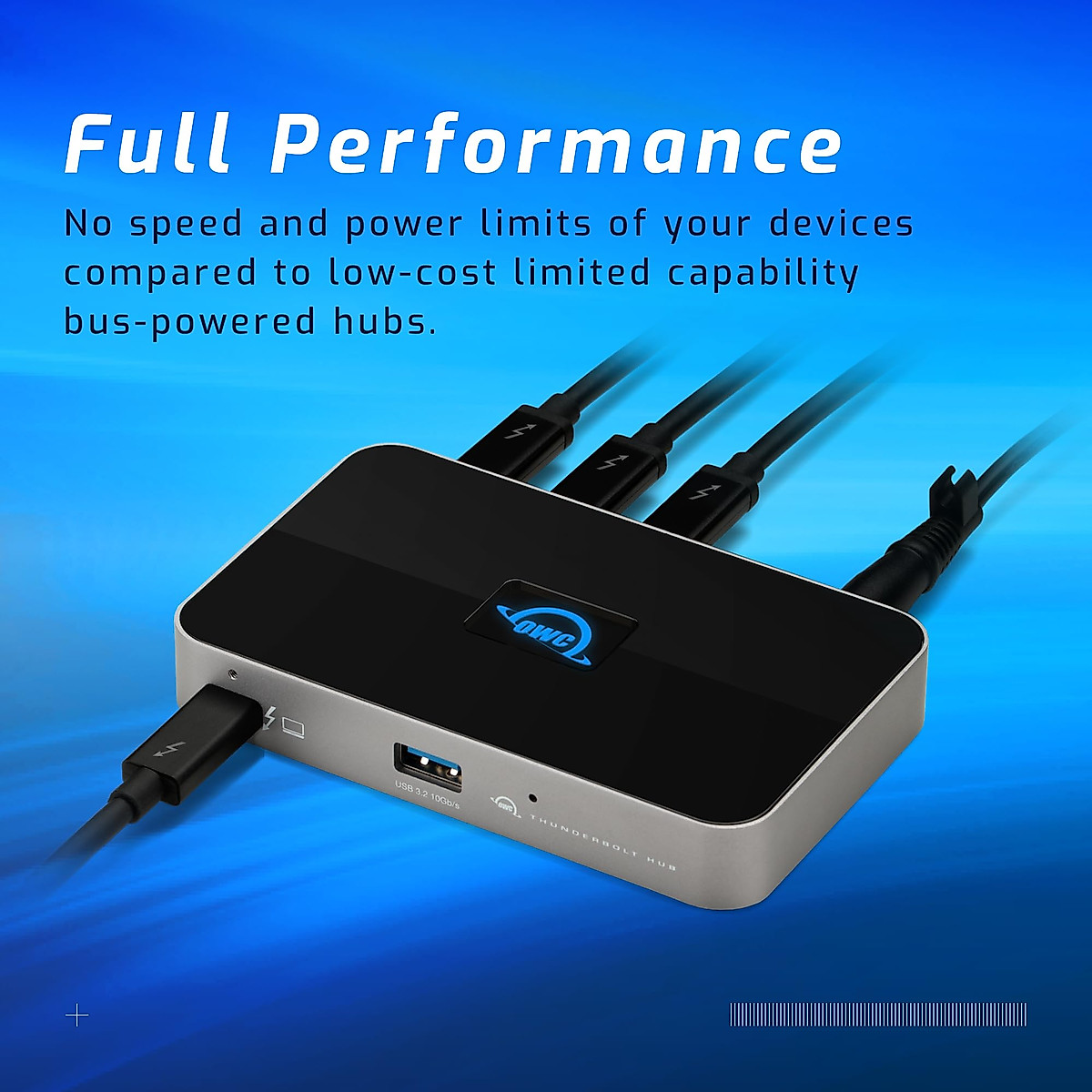 OWC 5 Port Thunderbolt Hub - 60W Charging, Thunderbolt 4, USB 3.2, Compatible with Macs and PCs