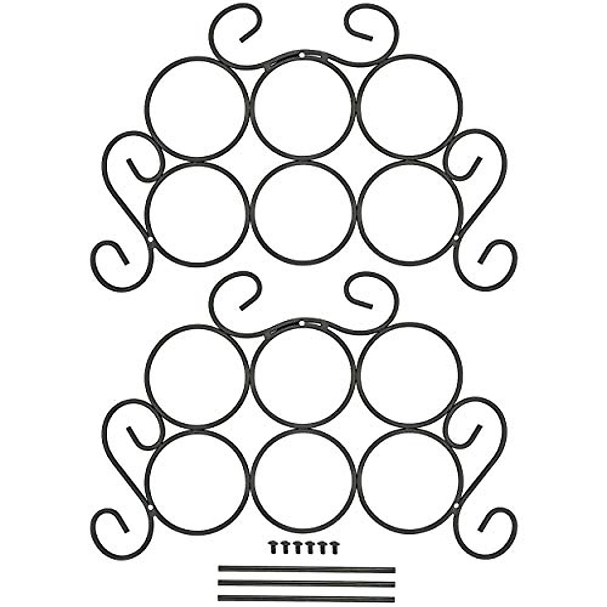 Southern Homewares 7-Bottle Minuet Free Standing Wine Rack w/Scroll Design for Kitchen Organization of Wine Spirit Bottles - ‎SH-10048