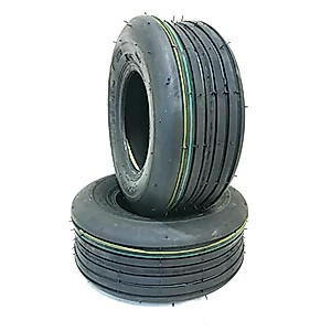 Two 13x5.00-6 13/500-6 Smooth Rib 4 Ply Lawn Mower Garden Tractor Tires