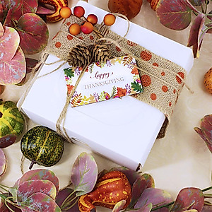 100 Pcs Autumn Thanksgiving Place Cards Fall Leave Escort Cards with Floral Leaf Prints Table Guest Seating Name Cards Number Cards Buffet Food Cards 3.5" x 2" for Harvest Party Table Setting