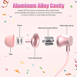 Lecefty Neckband Bluetooth Headphones, 200H Extra Long Playtime Wireless Stereo Neckband Earbuds with Microphone, Waterproof Balanced Armature Drivers in Ear Headset for Sports/Workout (Pink-Purple)