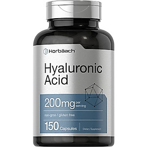 Hyaluronic Acid Supplement | 200 mg | 150 Capsules | Non-GMO and Gluten Free Supplement | by Horbaach