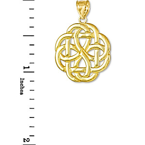14k Gold Triquetra Celtic Trinity Pendant