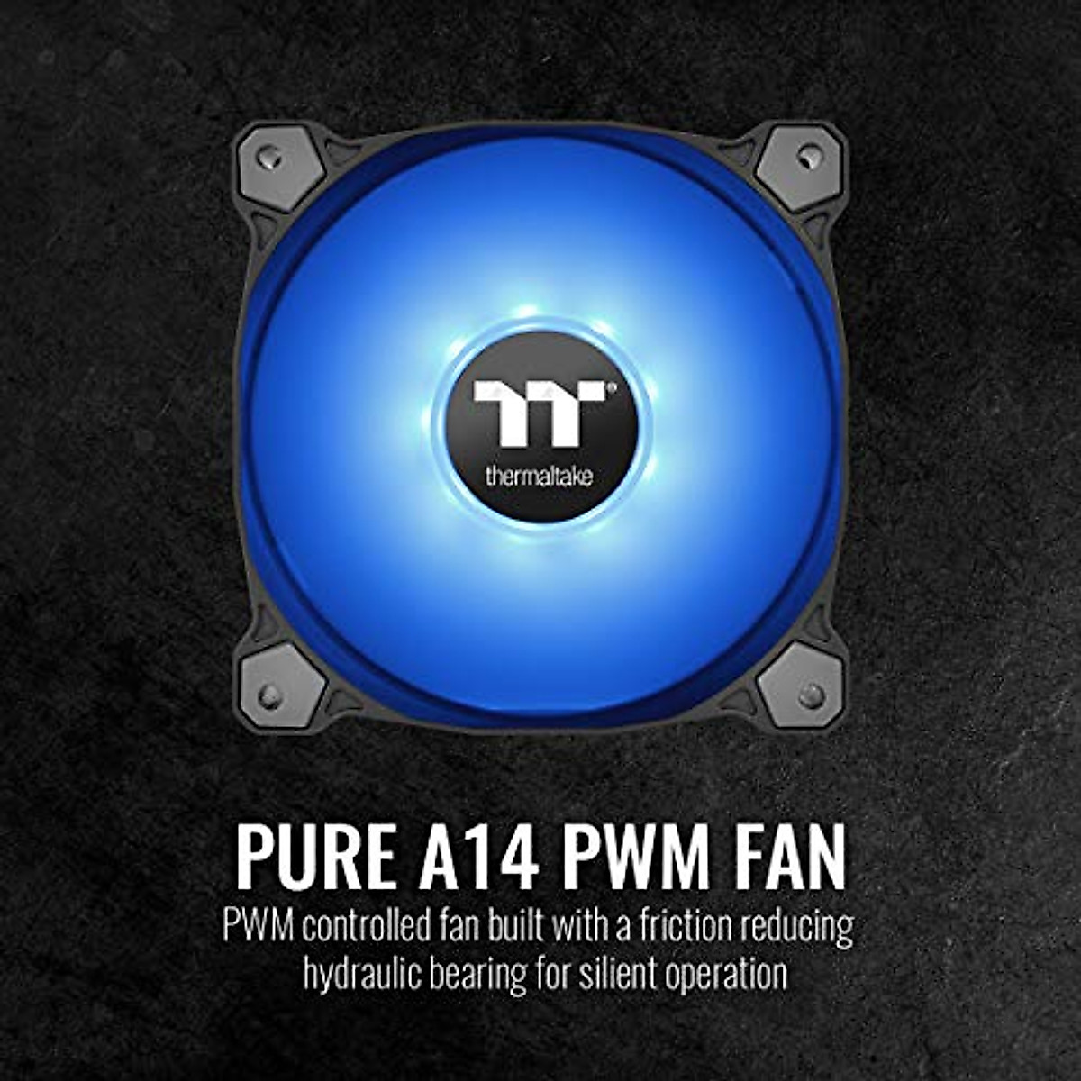 Thermaltake 140mm Pure A14 PWN Case Fan (Single Pack)-Blue CL-F110-PL14BU-B
