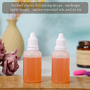 Umigy 200 Pcs Dropper Bottles Empty Eye Dropper Bottle Small Liquid Plastic Container Portable Squeezable Eye Liquid Dropper with Caps and Plug for Oil, Eye Liquid Storage (30 ml)