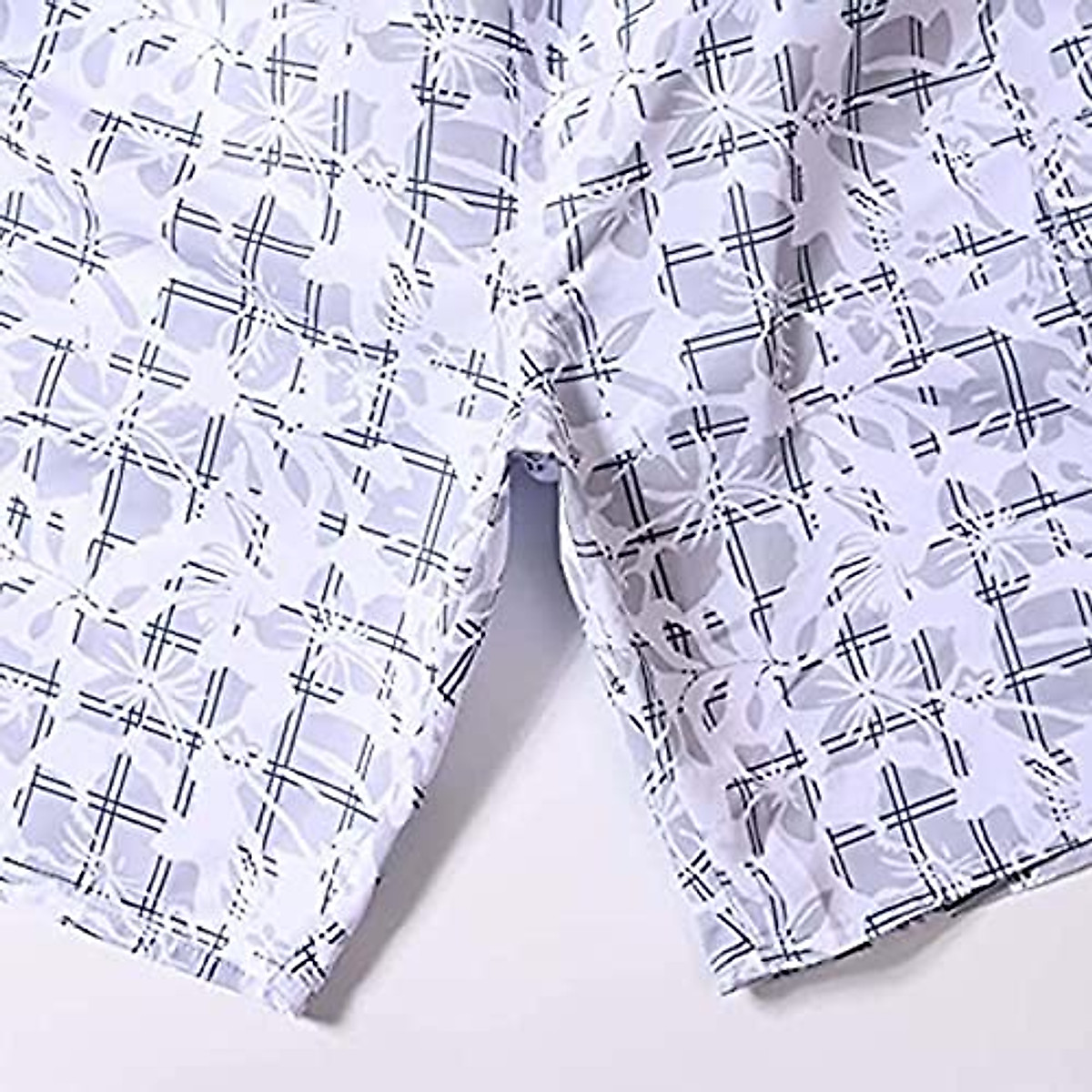 AIchenYW Men's Casual Shorts Drawstring Elastic Waist Printed Beach Short Pants Summer Refreshing Sports Shorts