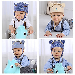 Xifamniy Baby Soft Safety Helmet Foam Head Protector Helmet for Toddler Infant Walking Suit 6-24mnths (B