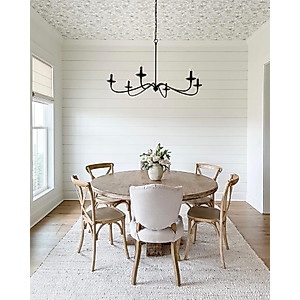 FRELISH DECOR Handwoven Jute Blend Cotton Area Rug - Contemporary Farmhouse Decor- Vintage Rustic Nautical Rugs for Bedroom - Living Room - Kitchen - Classy Home Decor (6'x9')