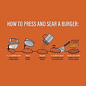 Blackstone Burger Press – Hamburger Patty Maker for Stuffed Burgers, Sliders, 5085, Non Stick, Easy Release Beef Patties Mold for Griddle, Grill, BBQ, Barbecue, Barbeque Accessories,Silver