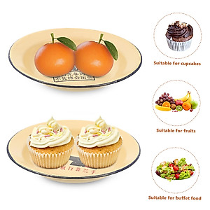 BESTOYARD Salad Pasta Bowls 4 Pcs Enamel Fruit Tray Vintage Table Tray