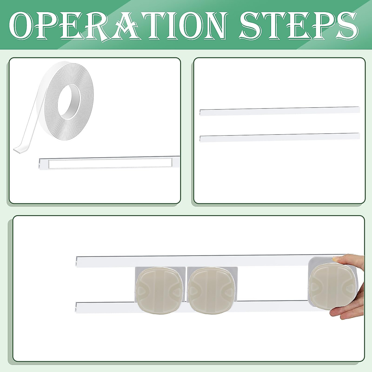 QoTang 8 PCS 25 Capacity Yogurt Organizer for Fridge, Yogurt Storage for Refrigerator, Yogurt Holder with Adhesive Tapes Yogurt Container for 3.75 Inch Yogurt, 15inch