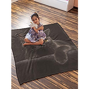 Cute Black Cat with Yellow Eyes Soft Throw Blanket All Season Microplush Warm Blankets Lightweight Tufted Fuzzy Flannel Fleece Throws Blanket for Bed Sofa Couch 60"x50"