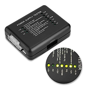 Power Supply Tester for Floppy for HDD for CDROM for SATA, 20/24 Pin Computer Power Supply Tester Checker, 4 Pin(P4), 8 Pin(Dual CPU), 6 Pin(PCIExpress)